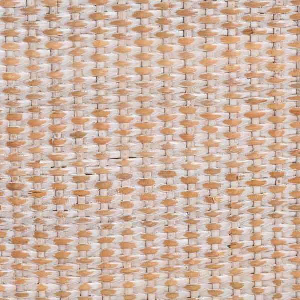 Papua Modern Bohemian Antique White Washed Rattan and Mahogany Wood ...